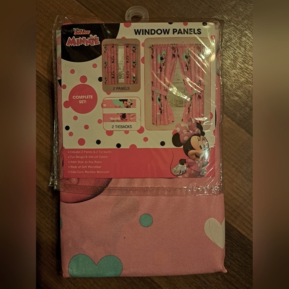 Disney | Other | Disney Minnie Mouse Window Panels Pink | Poshmark